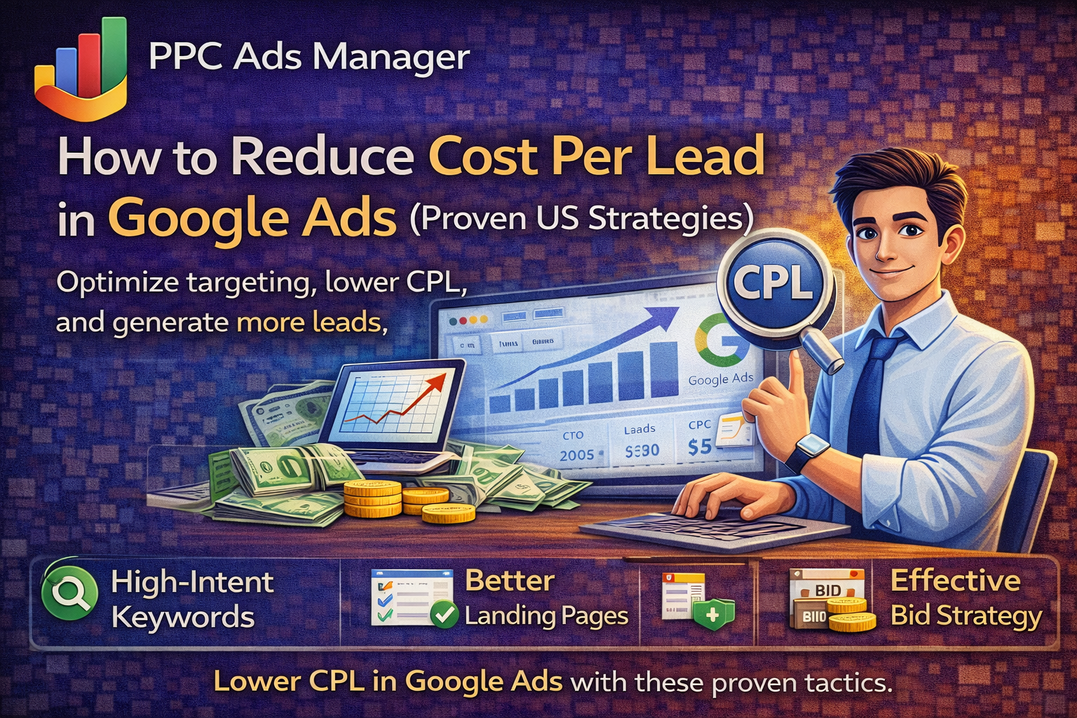 Reduce Cost Per Lead in Google Ads (US Guide)
